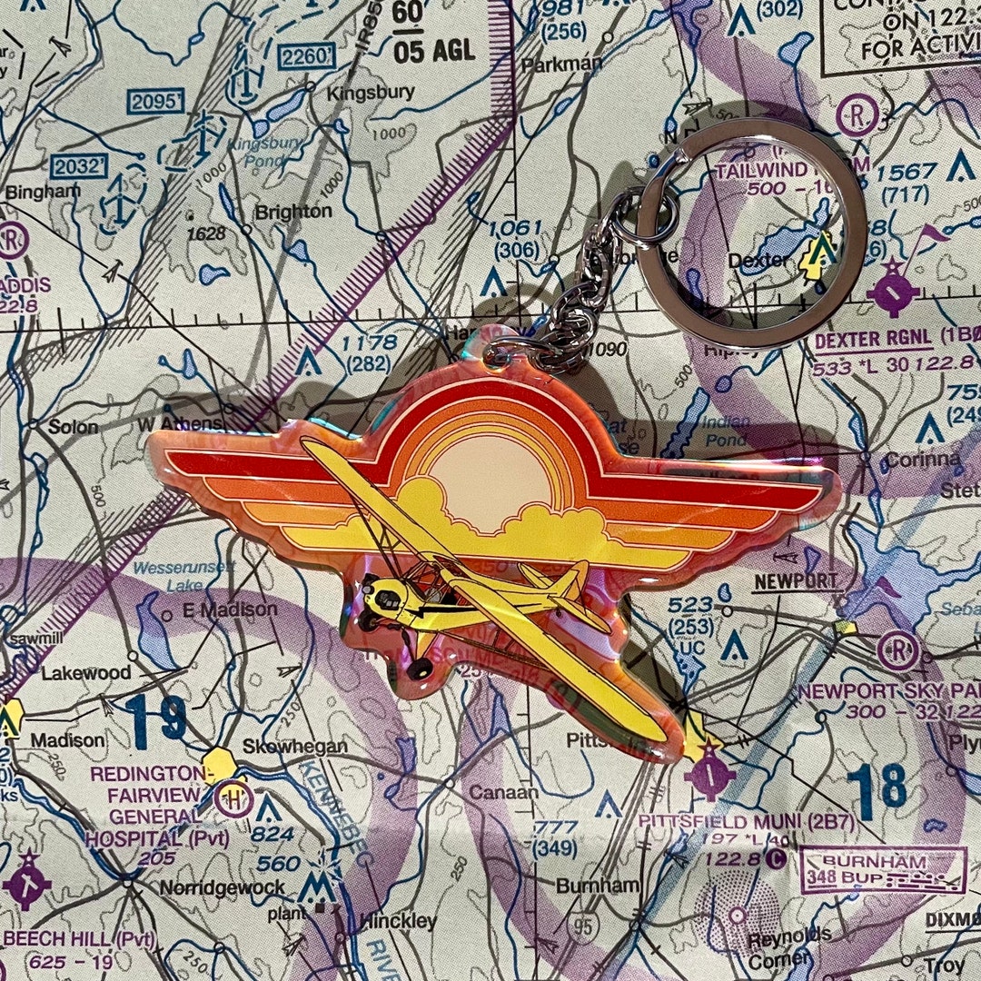 Piper Cub Keychain Aviation Keychain for Pilot Gift for Aviation ...