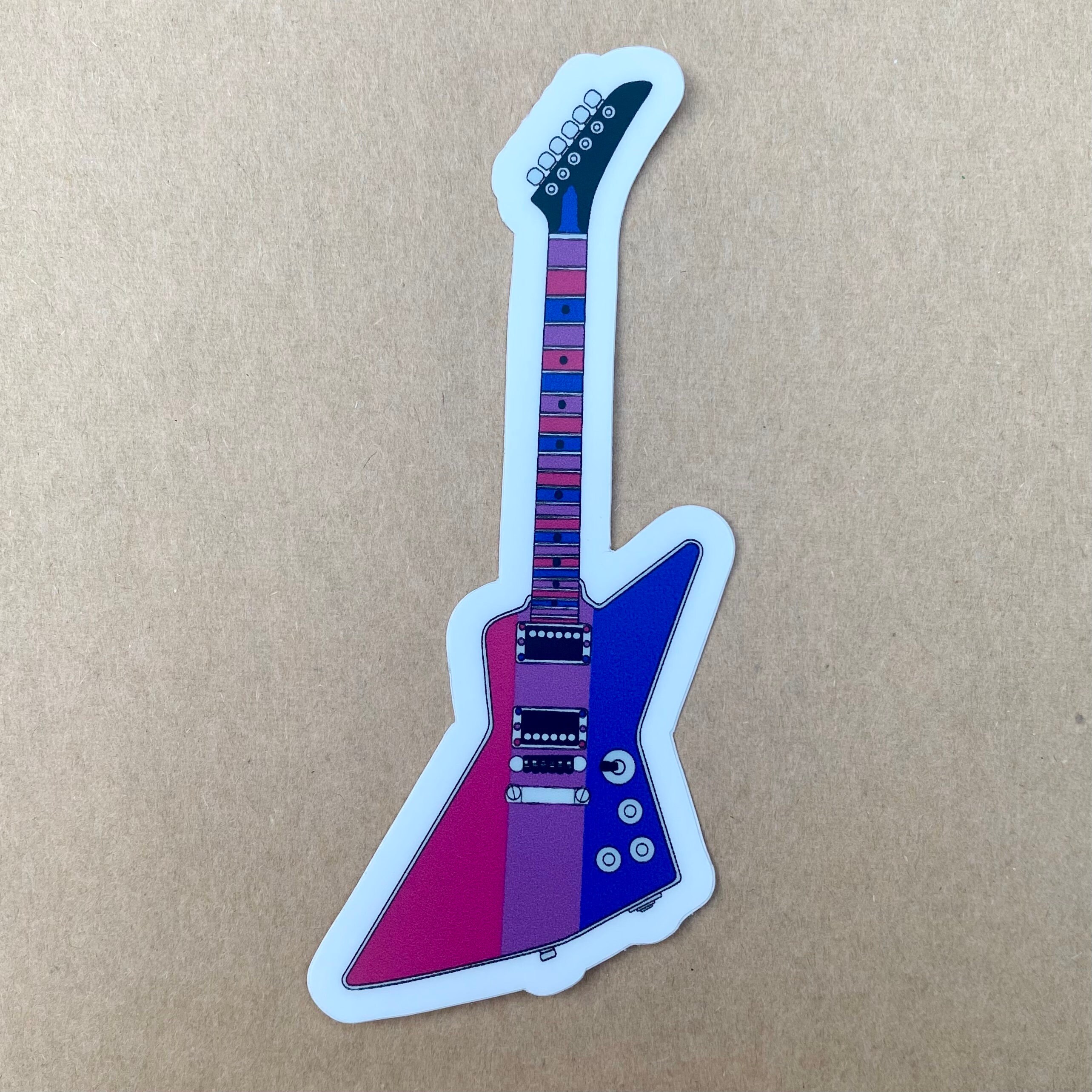 Pride Flag Stickers Electric Guitars With LGBT Flags for Pride Month ...