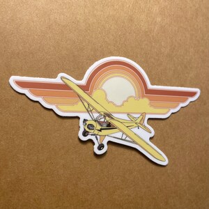 Piper Cub Sticker Airplane Sticker for Pilot - Etsy