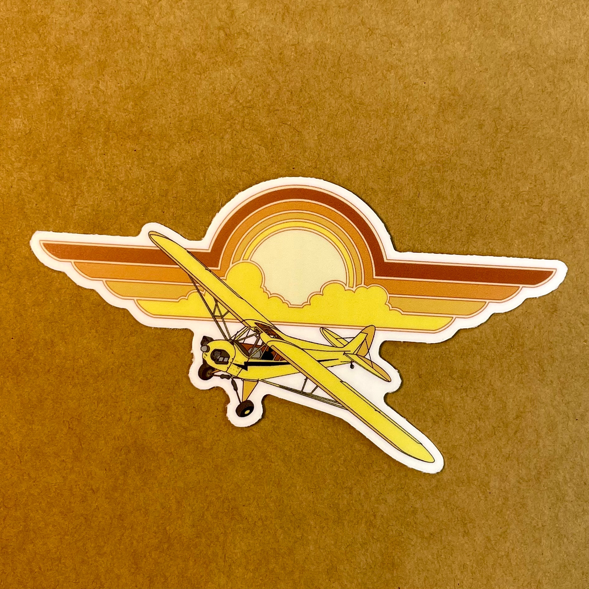 Piper Cub Sticker Airplane Sticker for Pilot - Etsy