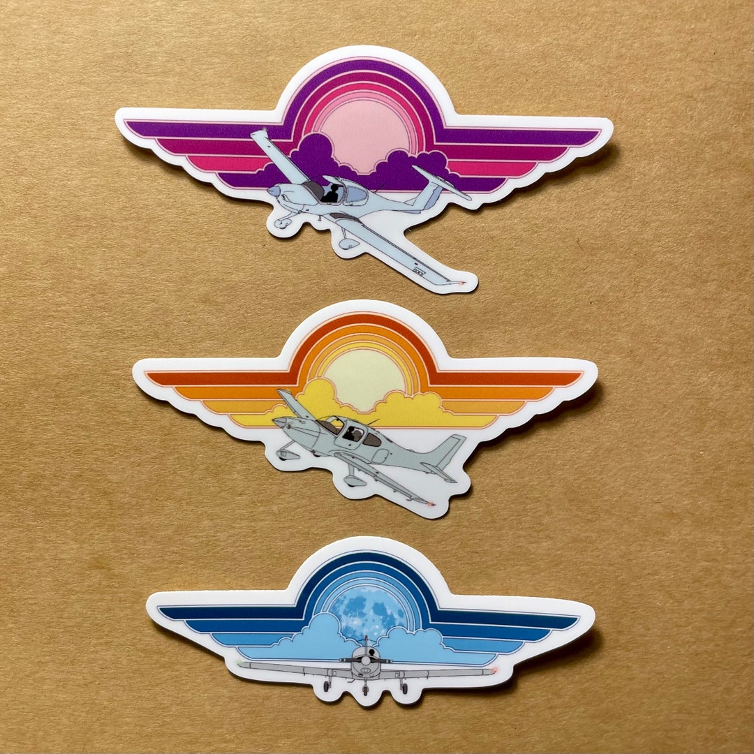 Aircraft Stickers Aviation Stickers for Pilot Diamond DA40, Cirrus SR22 ...