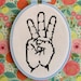 Letter P in American Sign Language ASL Cross Stitch Pattern PDF Instant ...