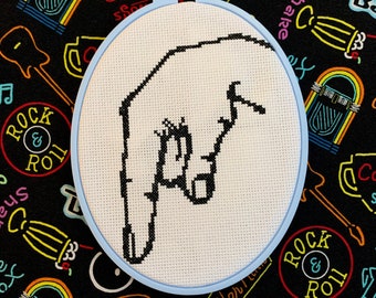 Letter T in American Sign Language ASL Cross Stitch Pattern PDF Instant ...