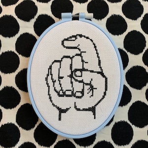 Letter X in American Sign Language (ASL) - Cross Stitch Pattern - PDF ...