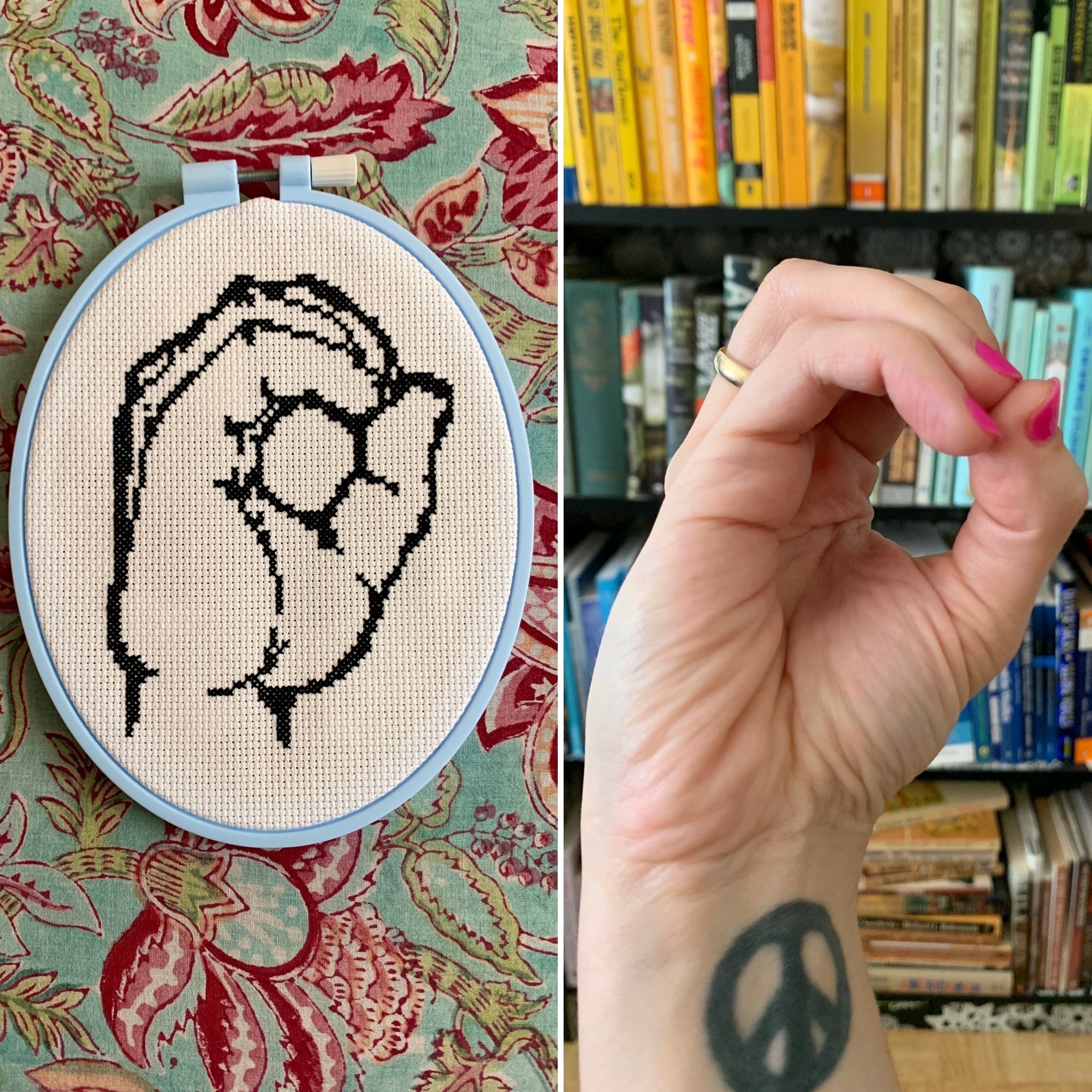 Letter O in American Sign Language (ASL) - Cross Stitch Pattern - PDF ...