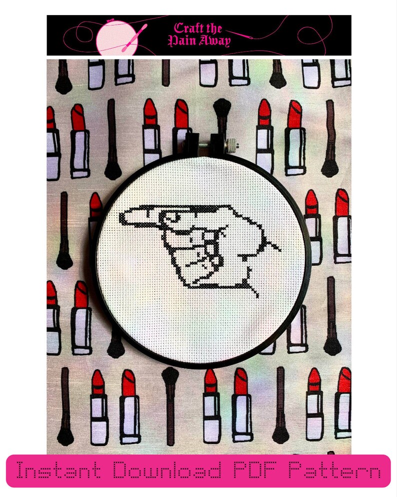 Letter G in American Sign Language (ASL) - Cross Stitch Pattern - PDF ...