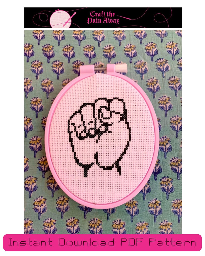 Letter S in American Sign Language (ASL) - Cross Stitch Pattern - PDF ...