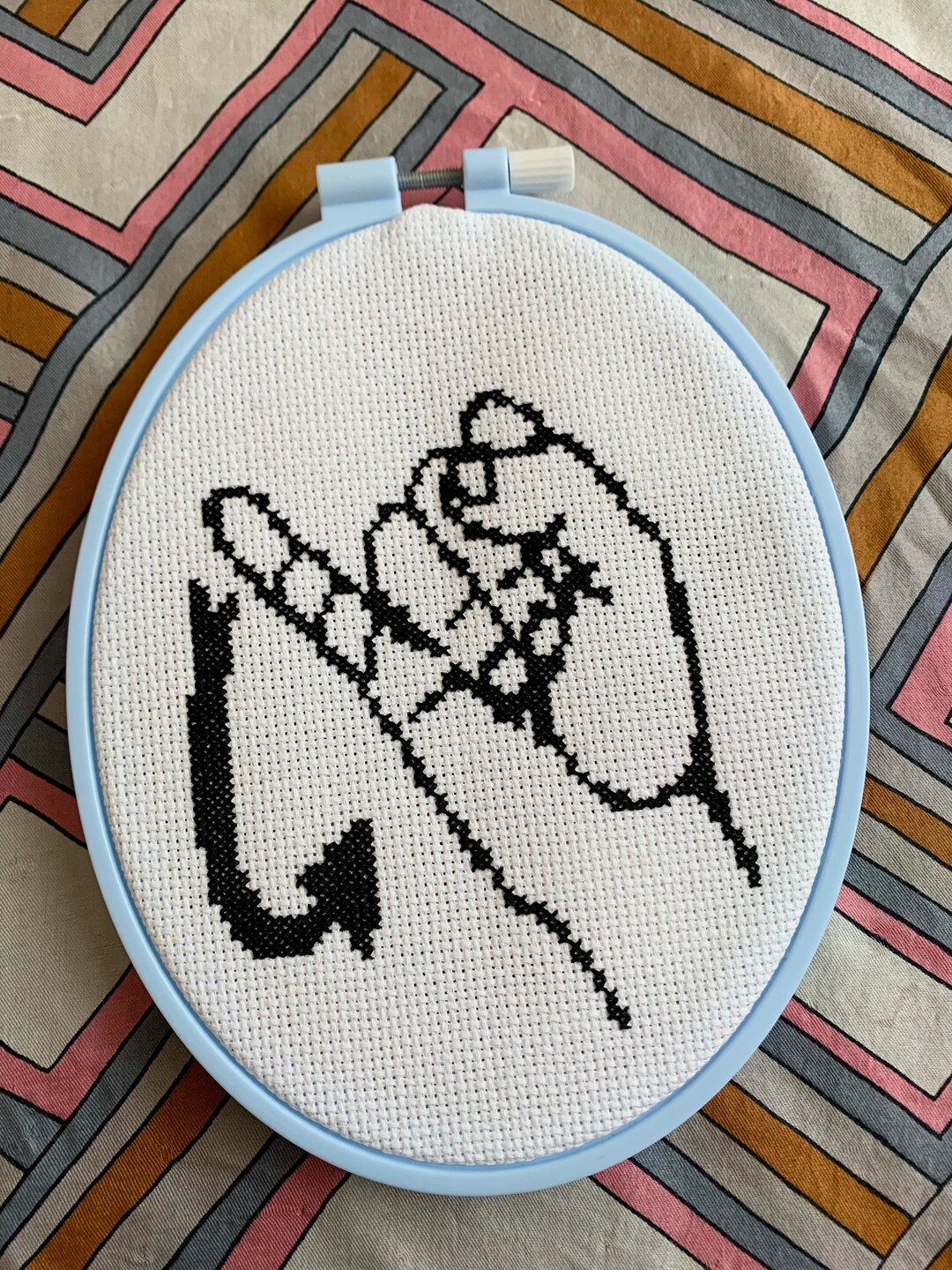 Letter J in American Sign Language (ASL) - Cross Stitch Pattern - PDF ...