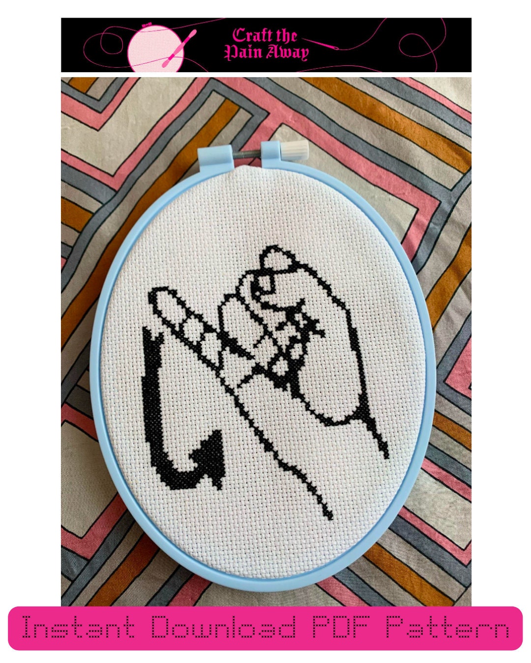 Letter J in American Sign Language (ASL) - Cross Stitch Pattern - PDF ...