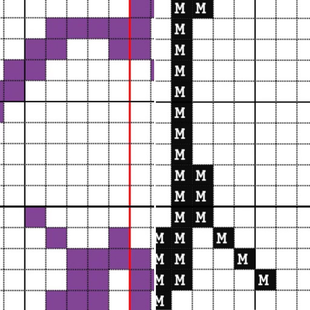 Letter M in American Sign Language (ASL) - Cross Stitch Pattern - PDF ...