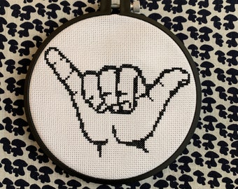 Letter T in American Sign Language ASL Cross Stitch - Etsy