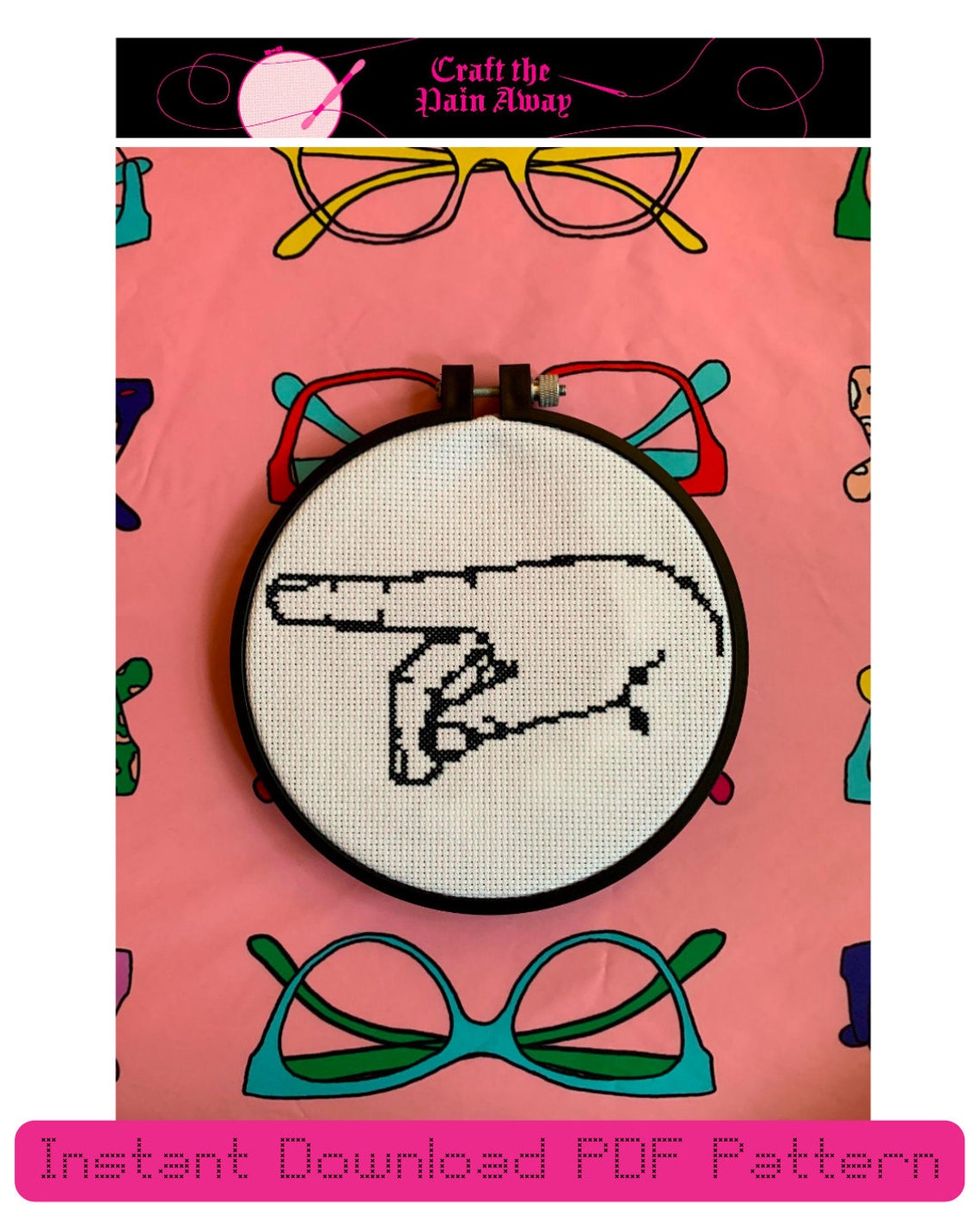 Letter P in American Sign Language (ASL) - Cross Stitch Pattern - PDF ...