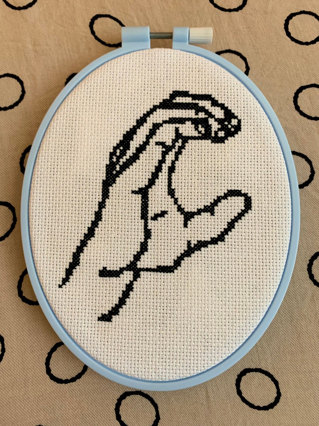 Letter C in American Sign Language (ASL) - Cross Stitch Pattern - PDF ...