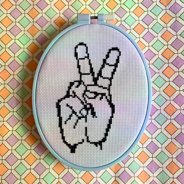 Sign Language Alphabet Cross Stitch - Etsy