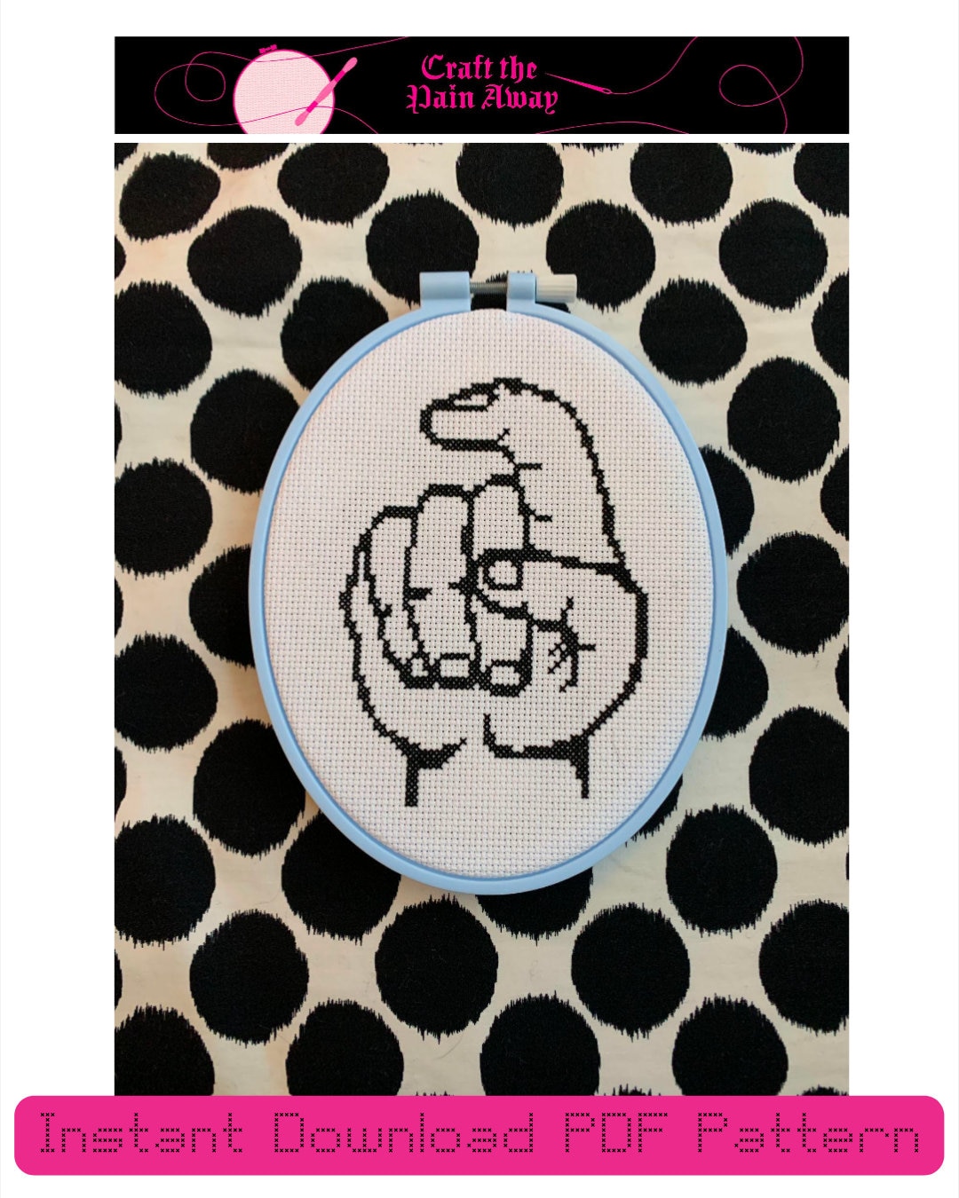 Letter X in American Sign Language (ASL) - Cross Stitch Pattern - PDF ...