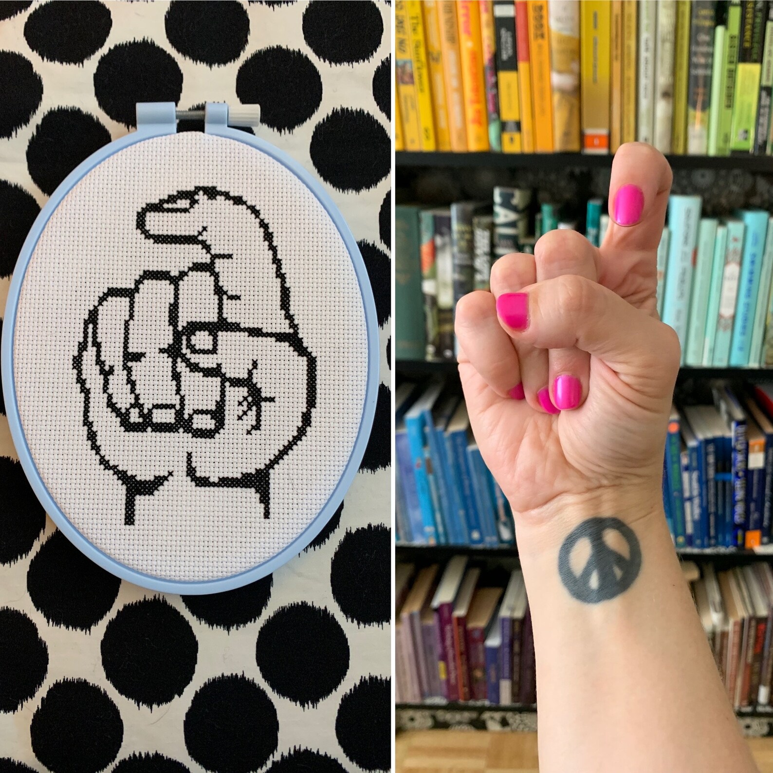 Letter X in American Sign Language (ASL) - Cross Stitch Pattern - PDF ...
