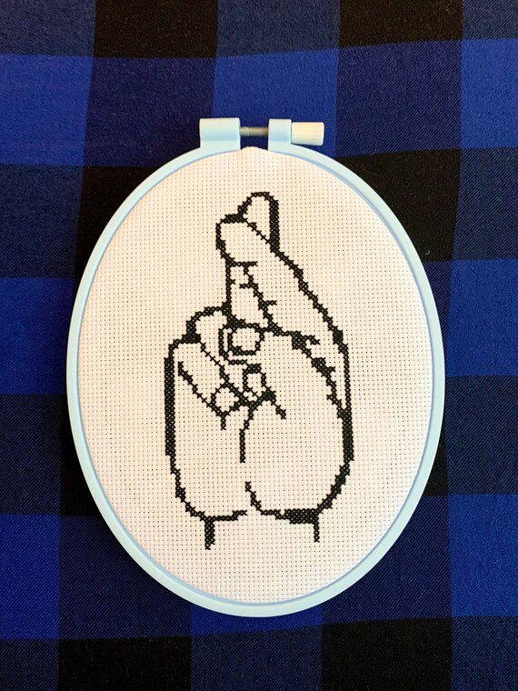 Letter R in American Sign Language asl/fingers Crossed - Etsy