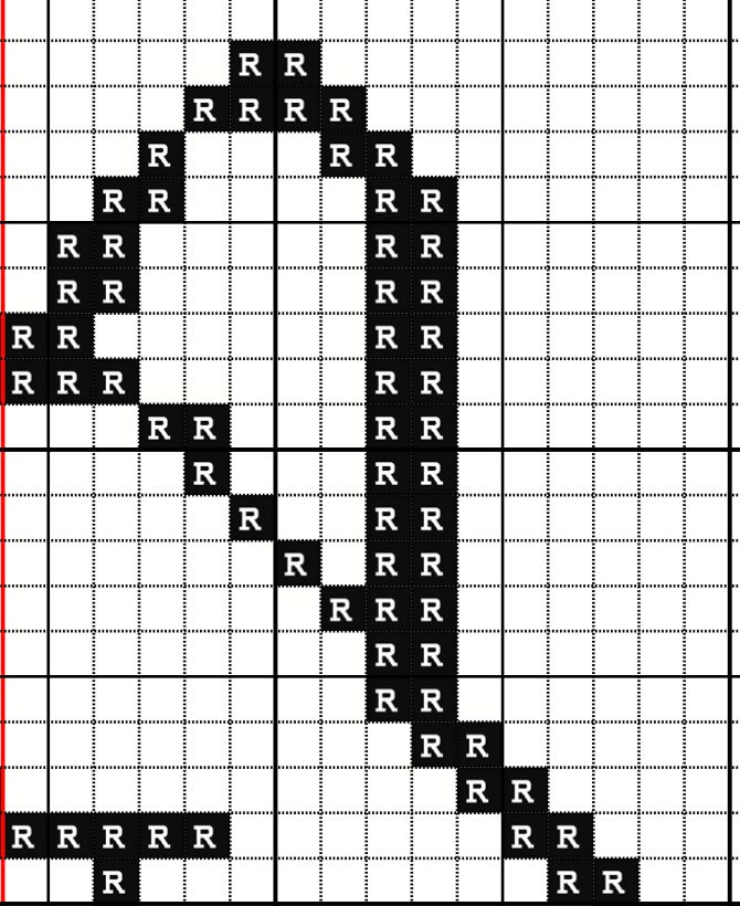 Letter R in American Sign Language (asl)/fingers Crossed - Cross Stitch ...