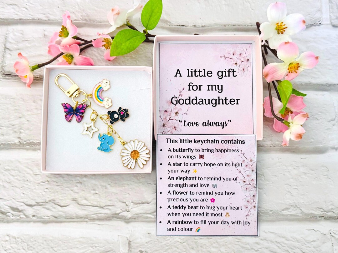 Goddaughter Gift, Goddaughter Keepsake, Happy Birthday Gift Keyring ...