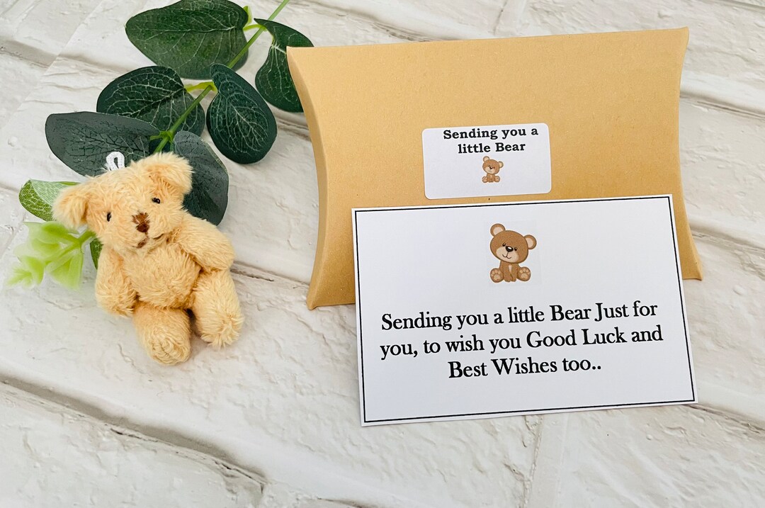 Good Luck Gift, Pocket Bear, Luck Keepsake Gift, Thinking of You, Good ...