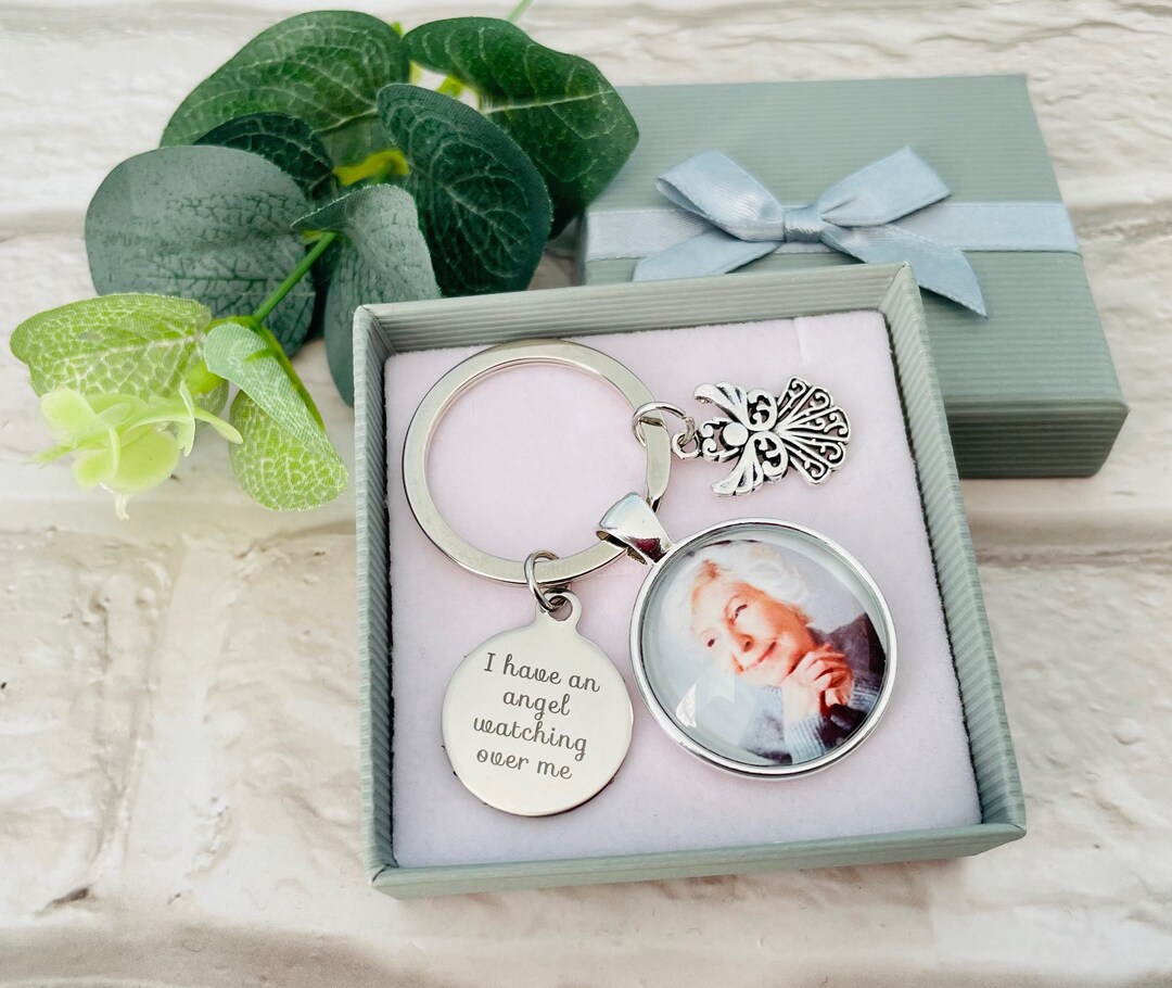 Personalised Photo Memorial Bauble Gift Keyring, Bereavement Gift, Loss ...