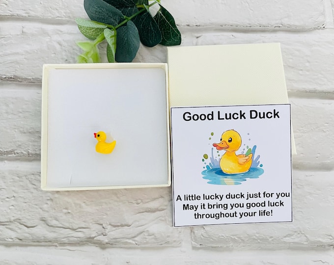 Good Luck Duck Good Luck Gift Cute Duck Gift Desk Buddy Cute Little ...