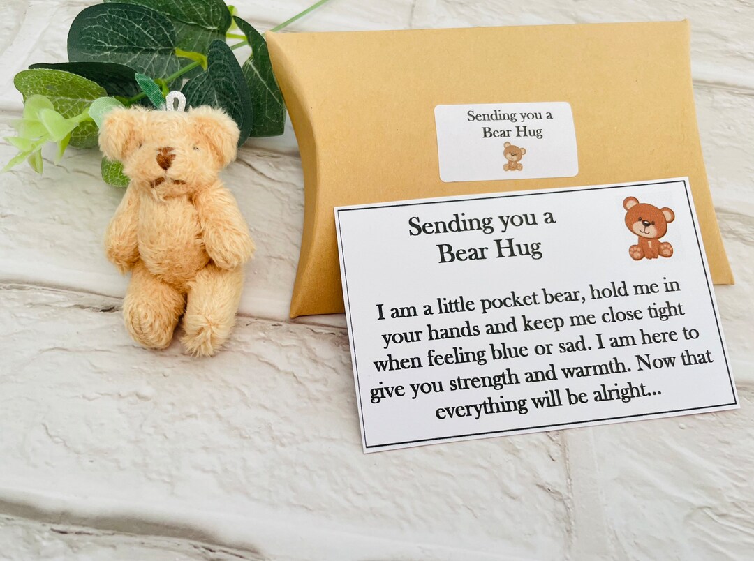 A Little Pocket Bear Hug Personalised Pocket Bear Hug. - Etsy
