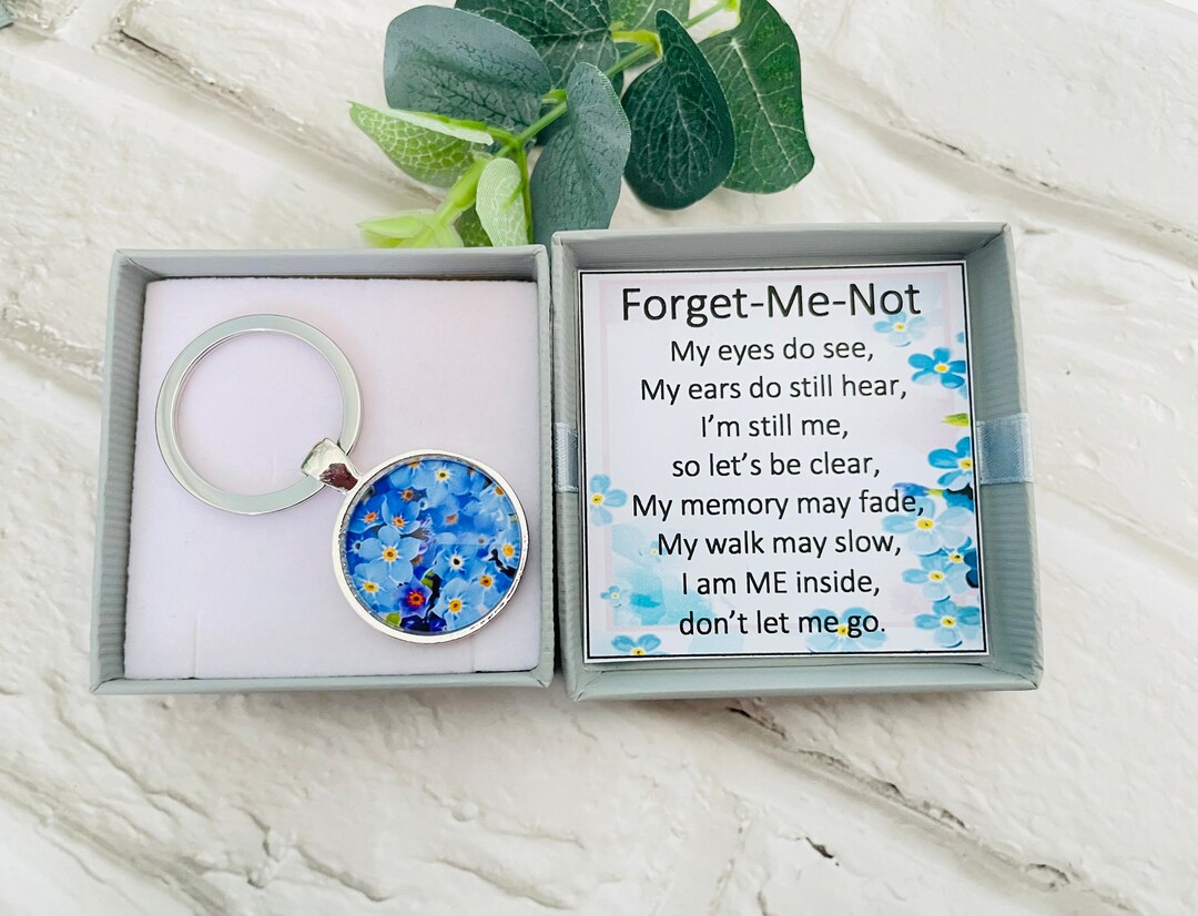 Forget Me Not Flower Keychain Memories, Dementia Awareness, Thoughtful ...