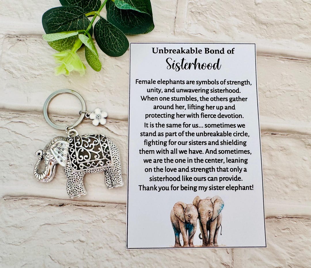 Sisterhood Elephant Gift | Friendship Gift | Female Elephants ...