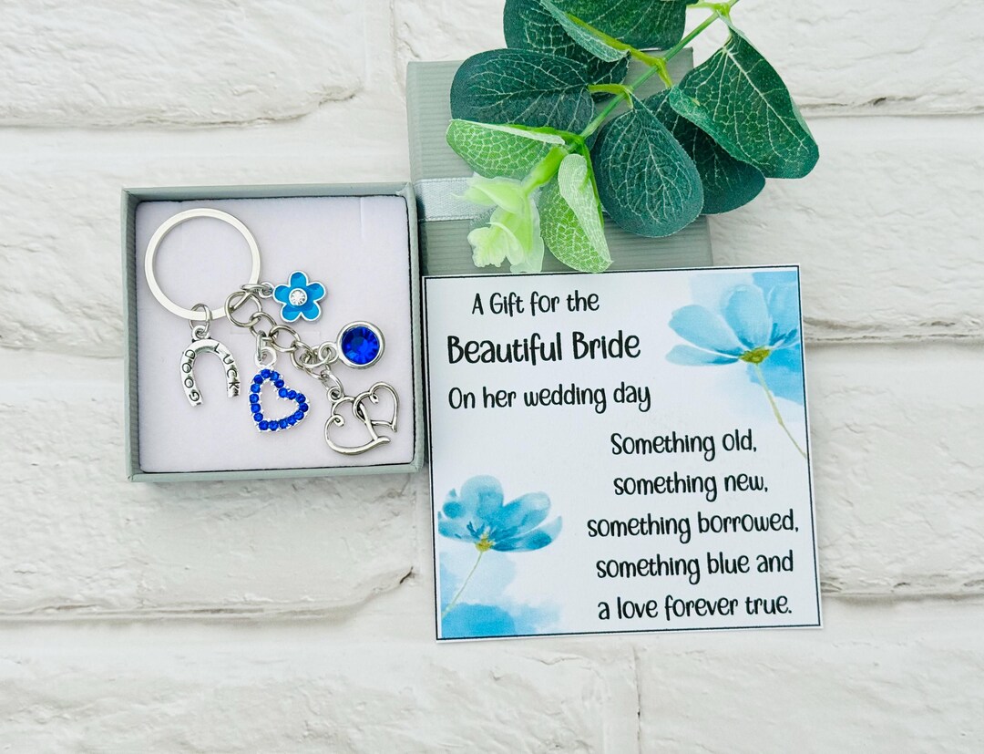 Something Blue Wedding Gift , Little Gift of Wedding Wishes ,bridal ...