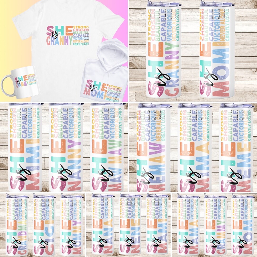 Empowered Grandmother/mother Design Bundle (digital Download) - Etsy