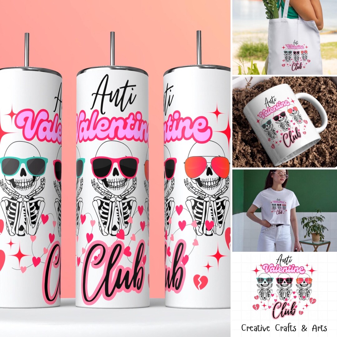 Anti Valentine PNG Digital Design With White and Clear Background for ...