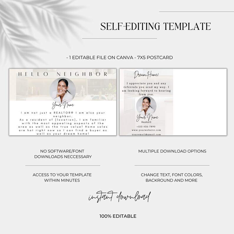 Real Estate Postcards, Realtor Hello Neighbor Card, Agent Farming Card ...