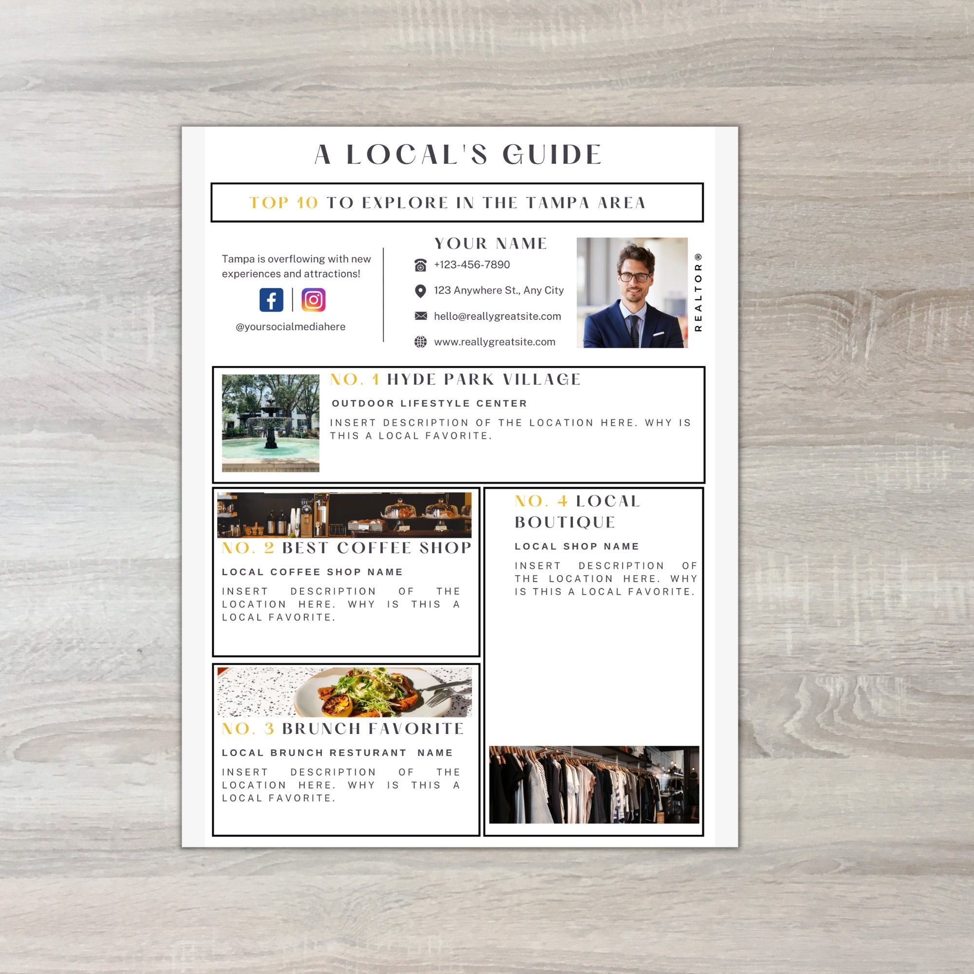 Real Estate Local Guide Template, Welcome Guide, City Guide Flyer ...