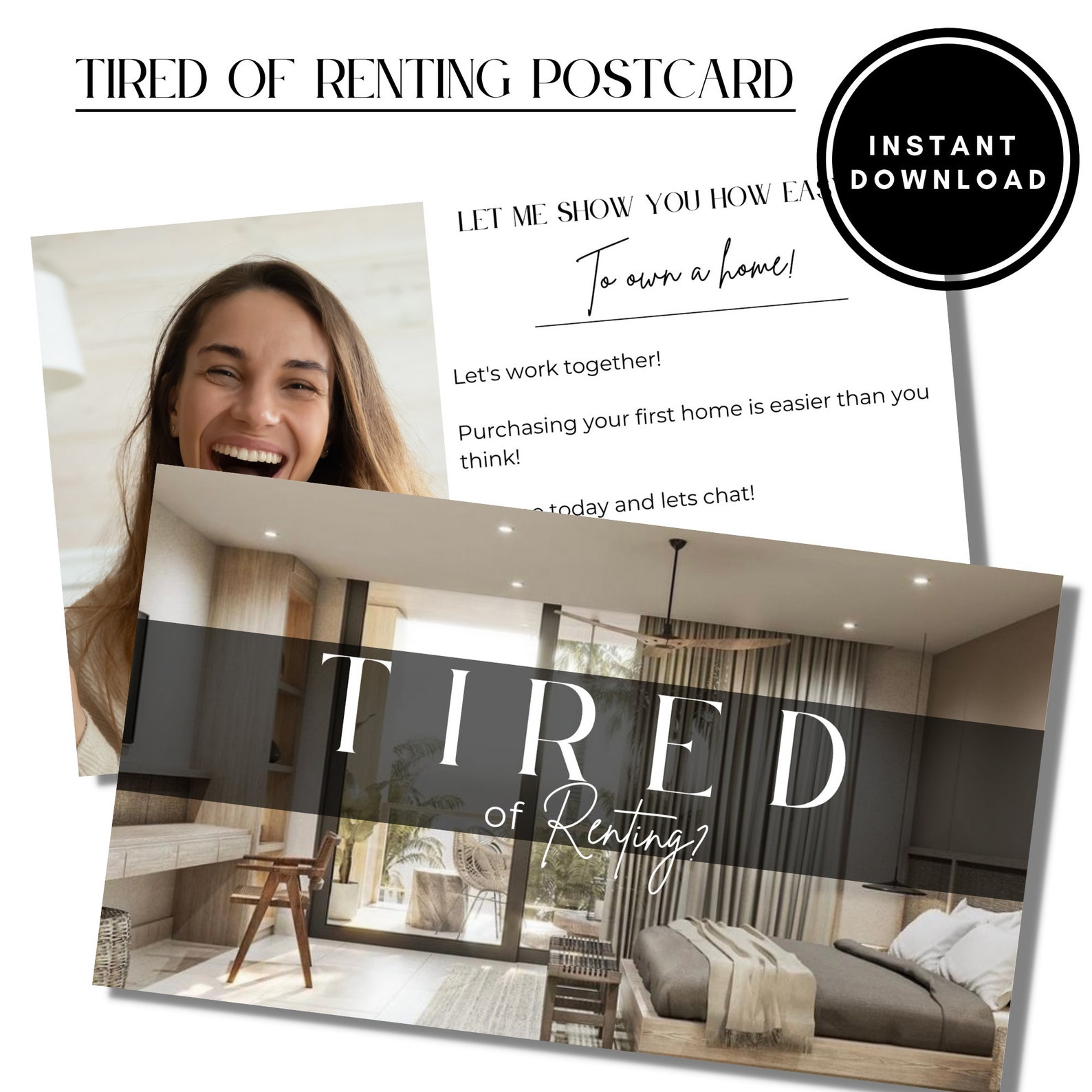 Tired of Renting Postcard & Card | Real Estate Farming | Realtor ...