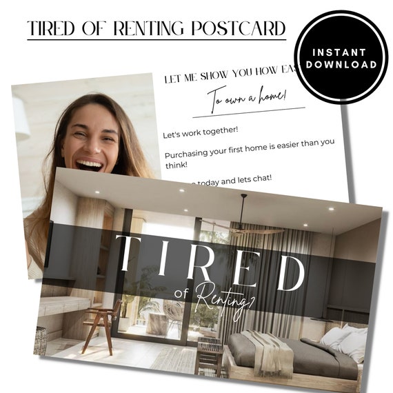 Tired of Renting Postcard & Card Real Estate Farming - Etsy