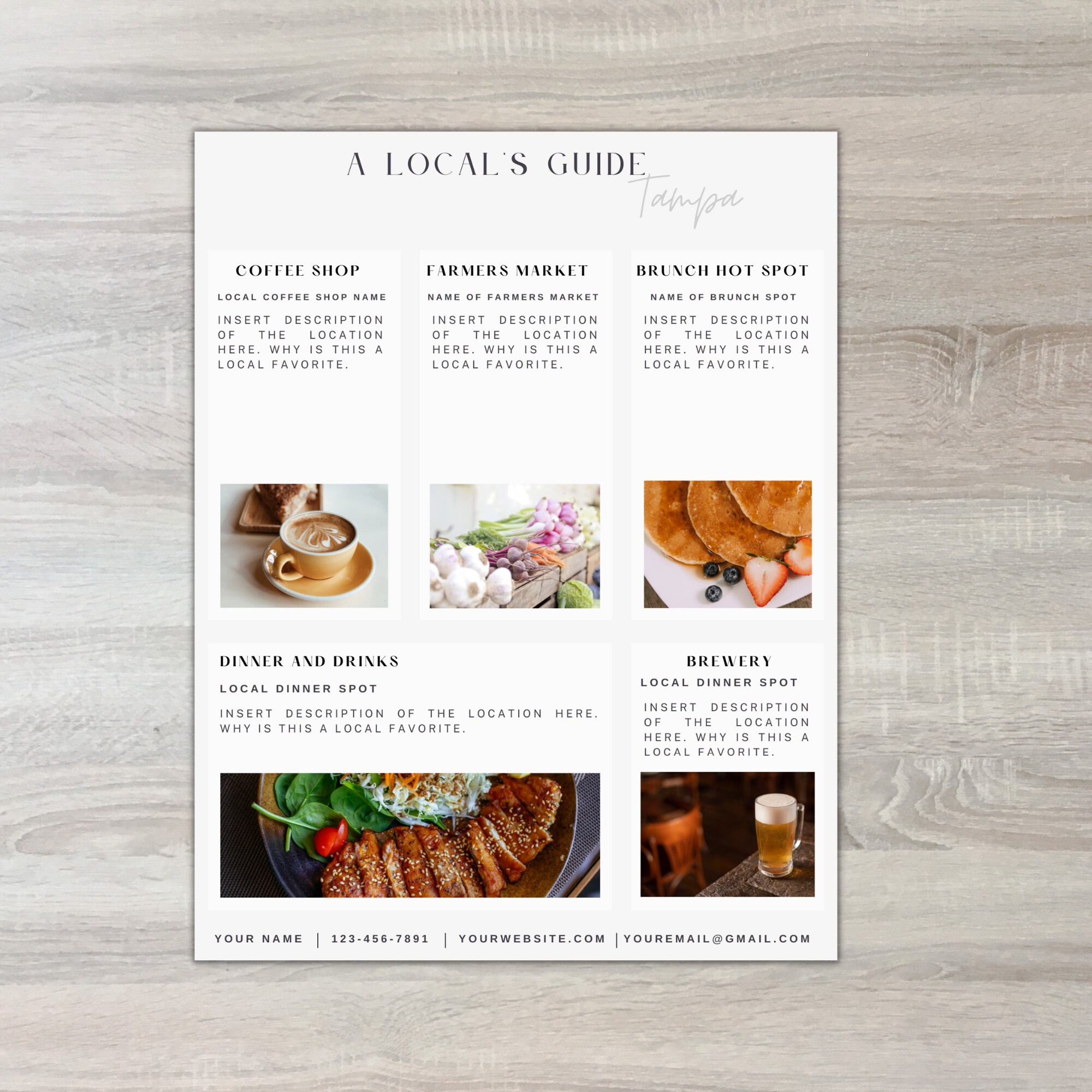 Real Estate Local Guide Flyer Template. Luxury Local Scene. Around the ...