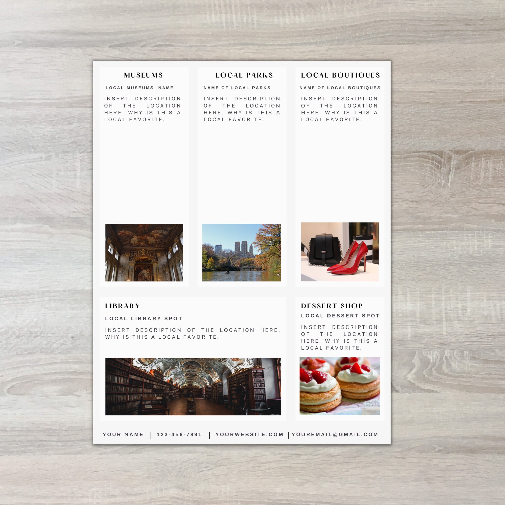 Real Estate Local Guide Flyer Template. Luxury Local Scene. Around the ...