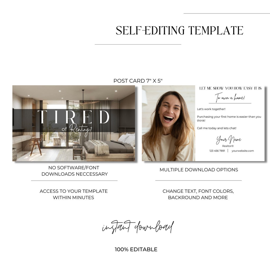 Tired of Renting Postcard & Card | Real Estate Farming | Realtor ...