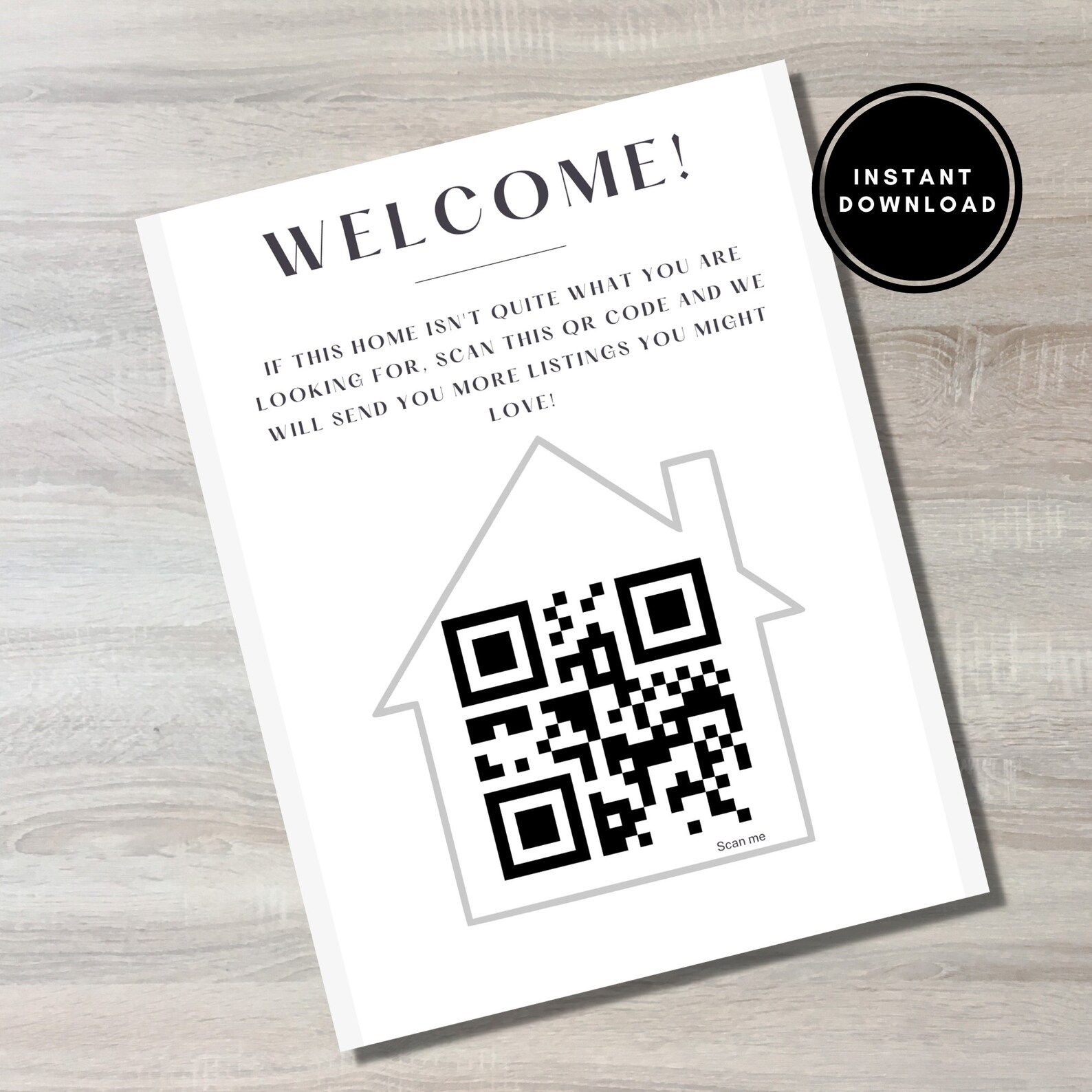 QR Code Listing Flyer-real Estate Template, Realtor Template, Real ...