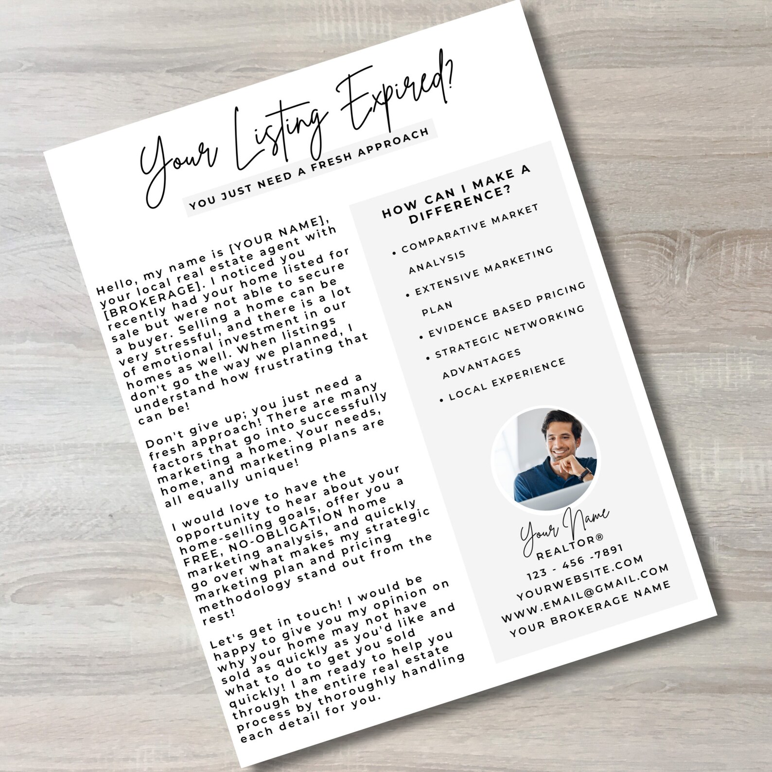 Real Estate Expired Listing Letter,realtor Marketing, Canva Template ...