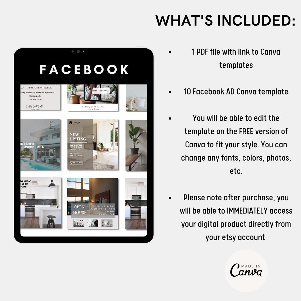 Real Estate Facebook AD, Easy Marketing Templates, Lead Magnet ...