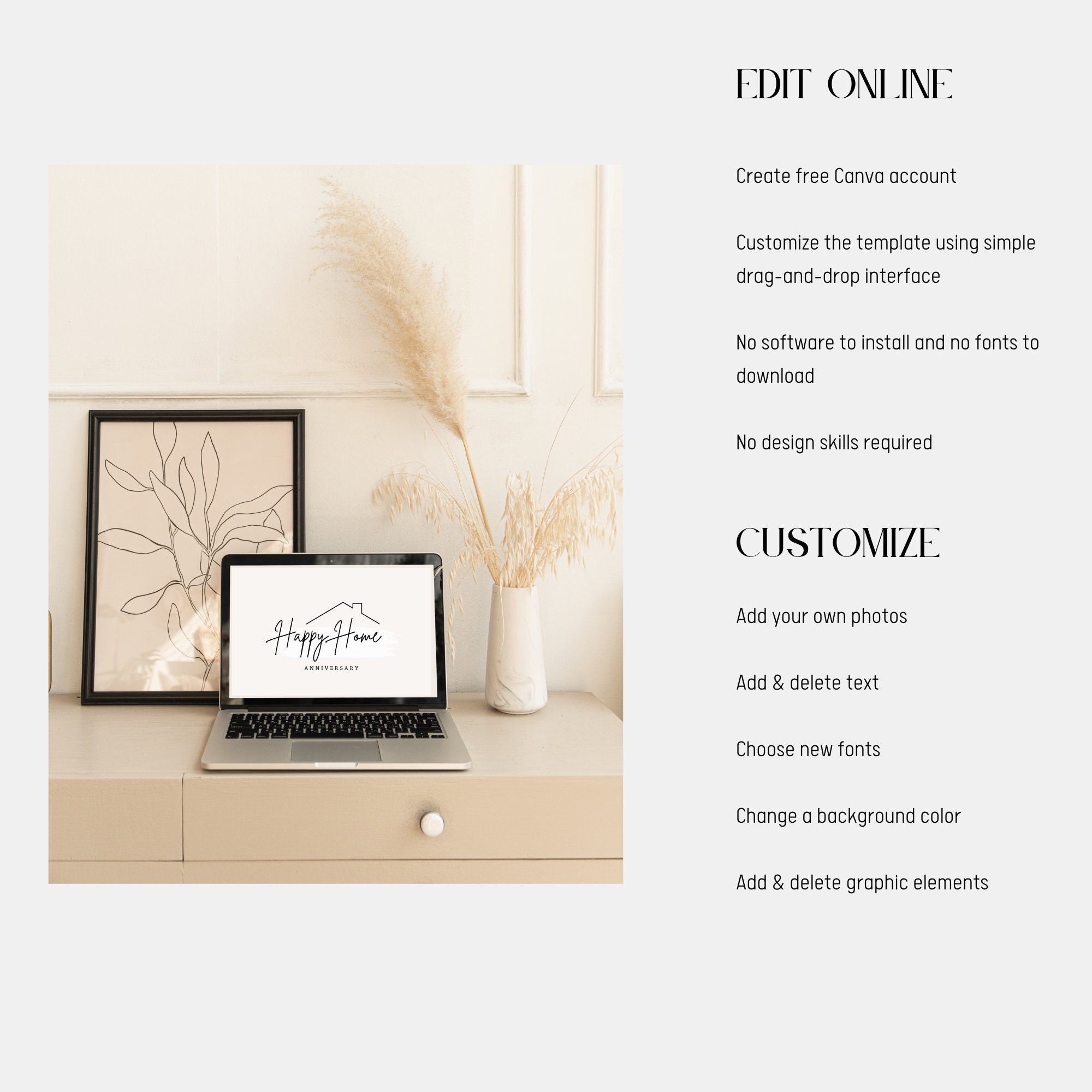 Digital Client Home Anniversary Card, Real Estate Marketing,client ...