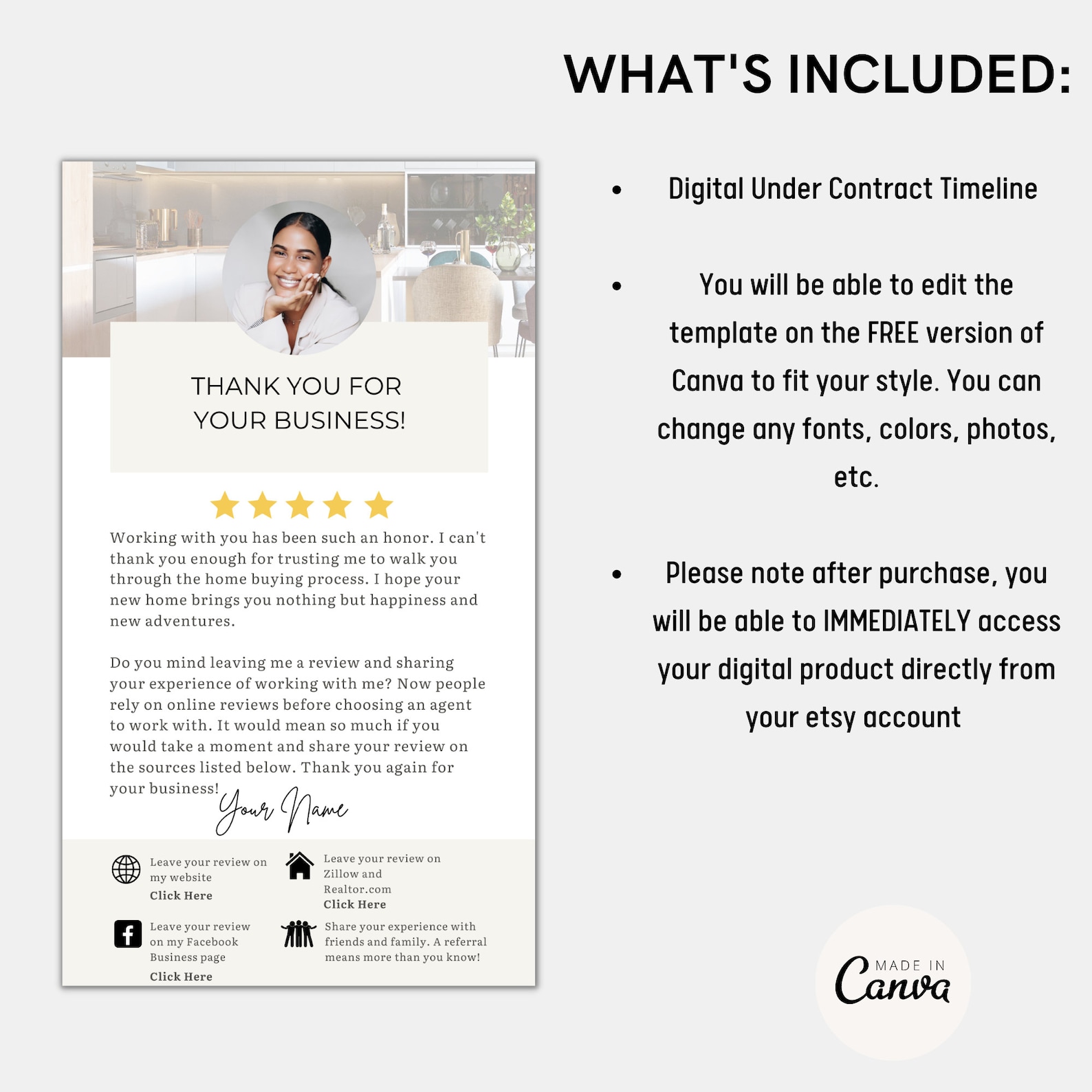 Client Review Request Textable Card | Real Estate Agent Marketing ...