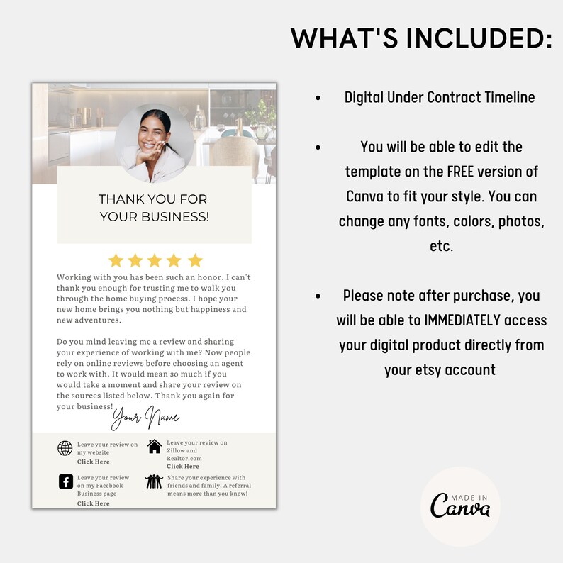 Client Review Request Textable Card | Real Estate Agent Marketing ...