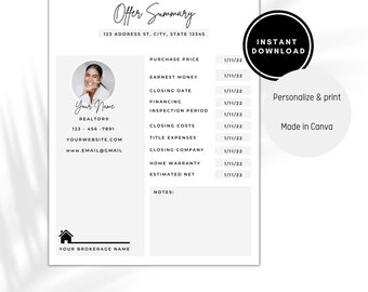 Offer Cover Sheet - Etsy