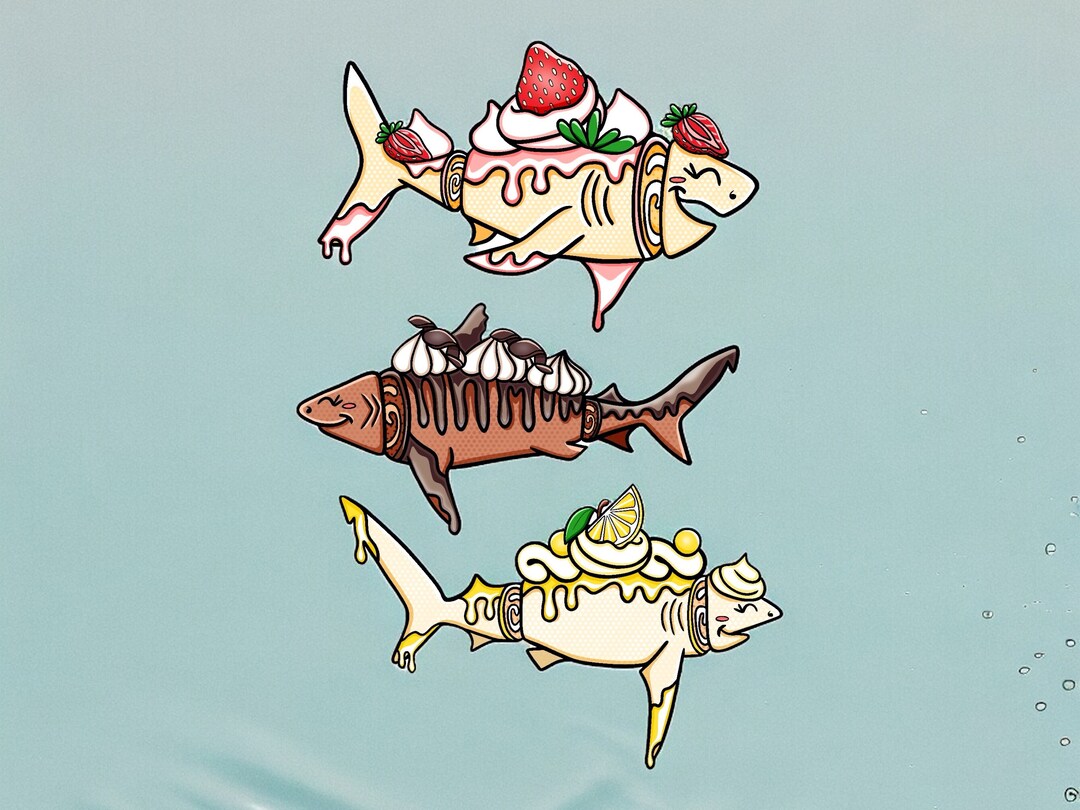 Sweet Sharks Sticker Pack - Etsy