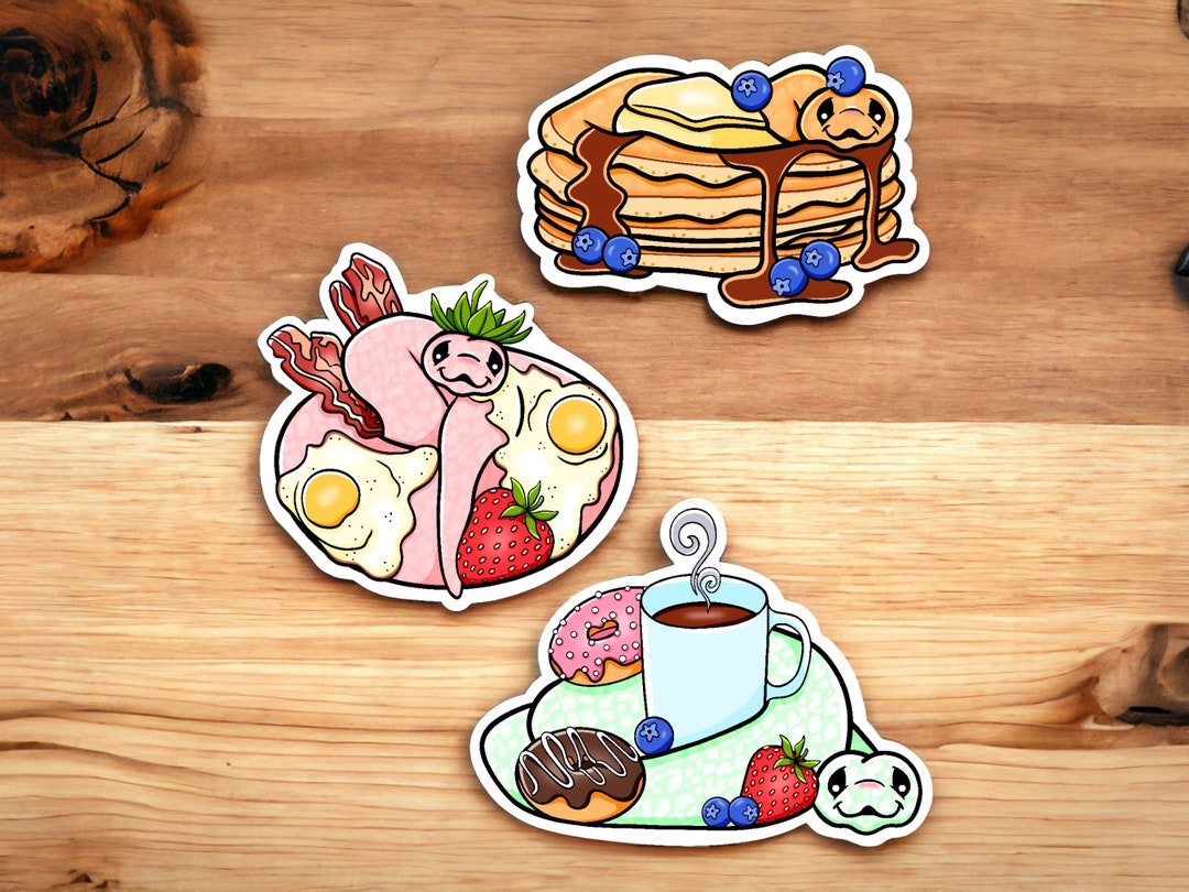 Breakfast Snakes Sticker Pack - Etsy