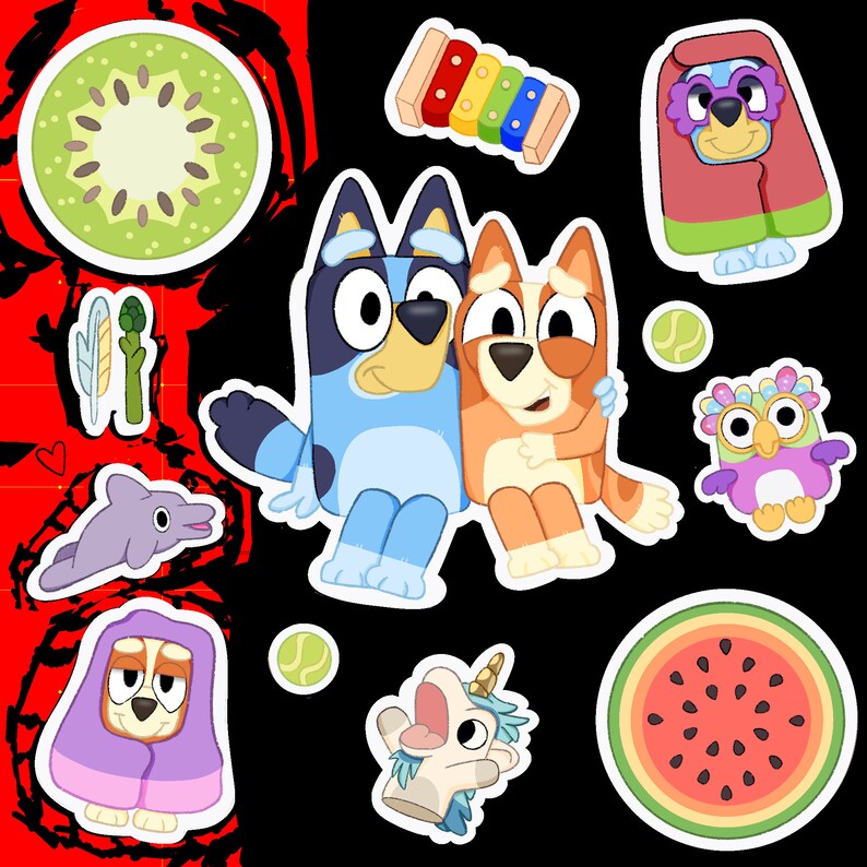 Bluey Sticker Pack - Etsy