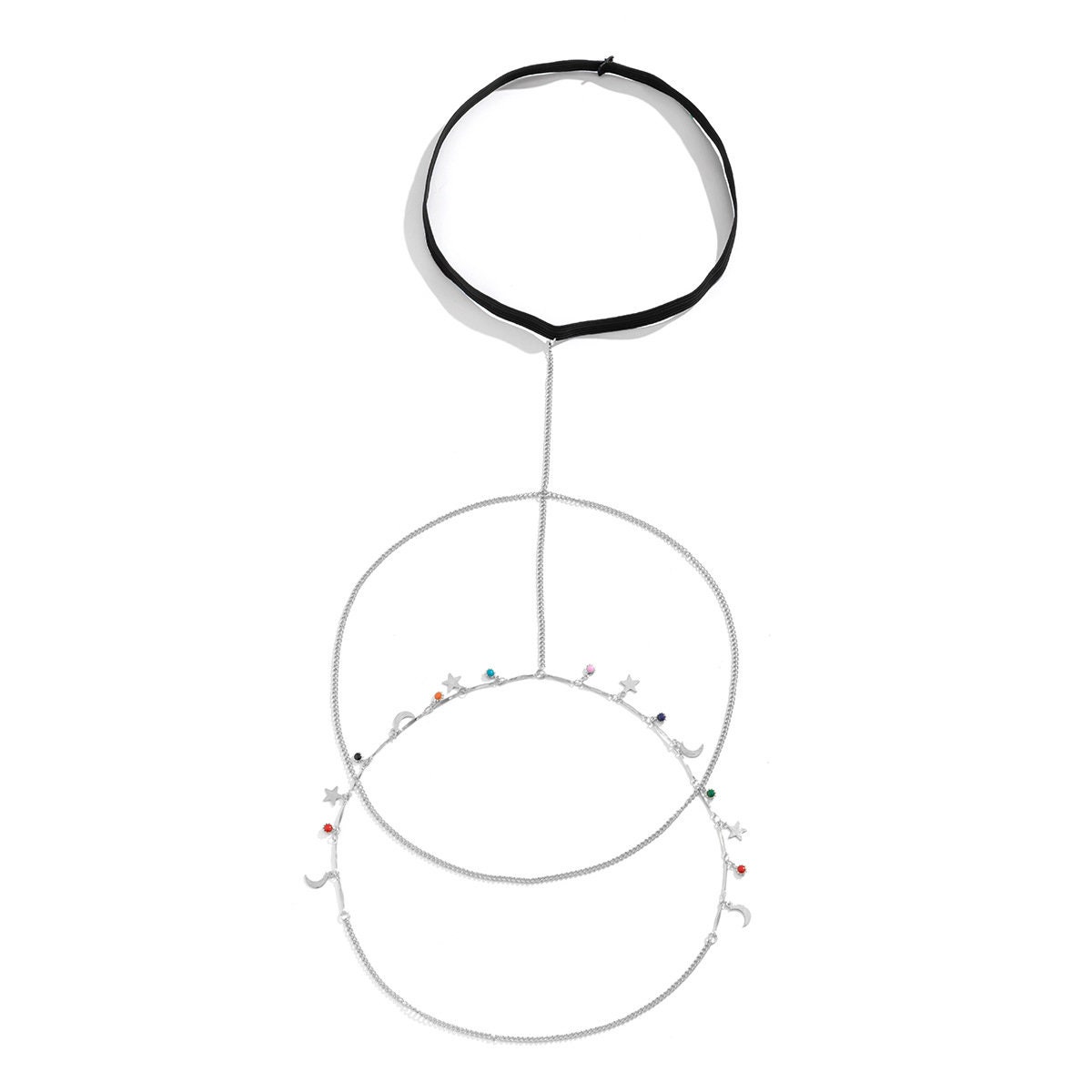 Star and Moon Leg Chain Star Body Chain Beach Harness Layered Leg Chain ...